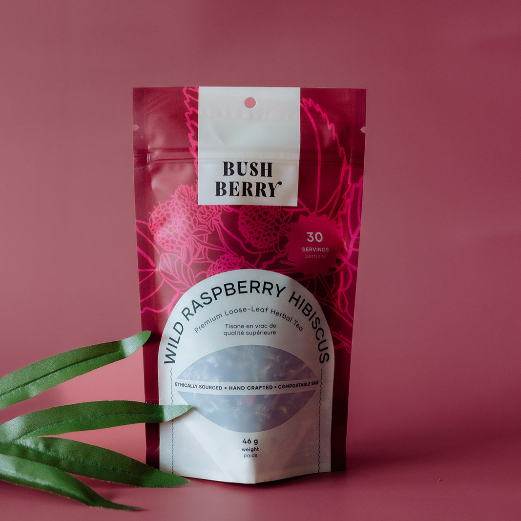 Wild Raspberry Hibiscus Tea | Organic Loose Leaf Tea – Bush Berry